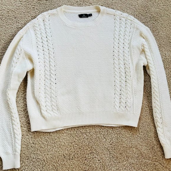 Volcom | Sweaters | Volcom Cropped Off White Womens Sweater Size Large ...